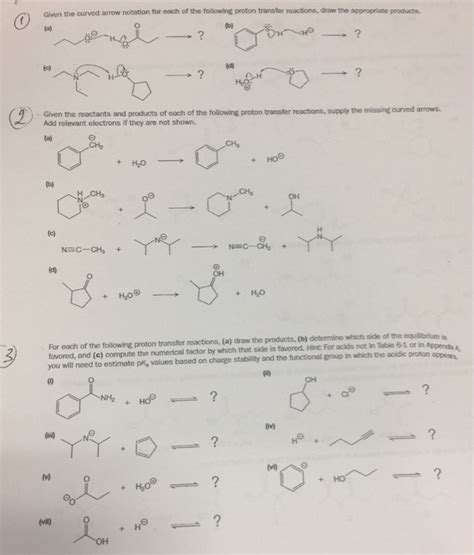 solved given the curved arrow notation for each of the