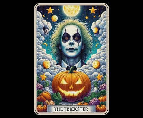 Beetlejuice Tarot Card The Trickster” Digital Design Halloween