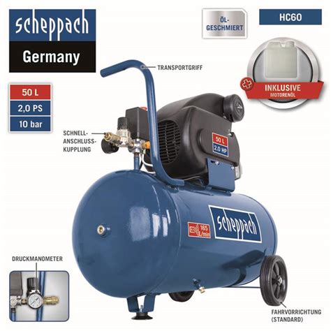 Compressor Hc60 Scheppach Air Compressors