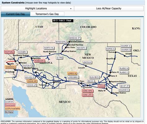 Natural Gas Pipeline System Map