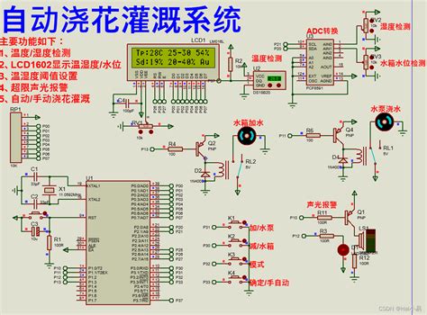 【proteus仿真】【51单片机】自动浇花灌溉系统设计 proteus单片机控制水泵 csdn博客