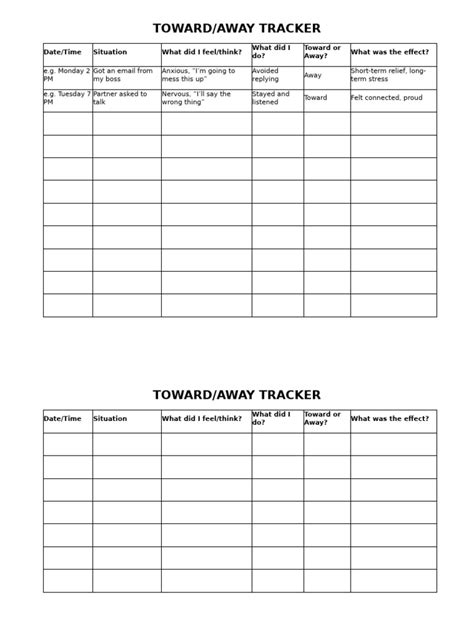 Toward Away Tracker Pdf