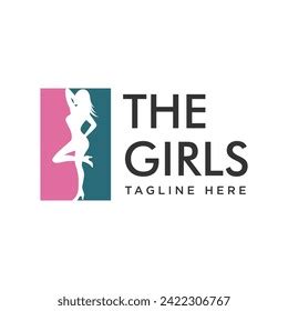 Sexy Woman Illustration Logo Design Letter Stock Vector Royalty Free Shutterstock