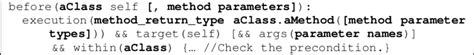 Aspectj Code Template For Enforcing Preconditions Download Scientific Diagram