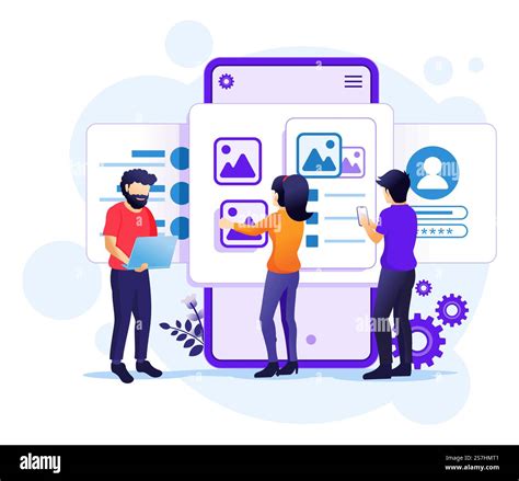 Creating An Application Design Concept People And Content Text Place