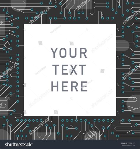 Computer Ic Chip Template Microchip On Stock Vector Royalty Free 731942725 Shutterstock