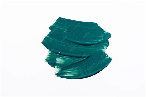 흰색 바탕에 어두운 청록색 페인트 샘플 프리미엄 사진