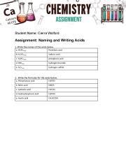 NamingandWritingAcids Assignment Pdf Student Name Cierra Wolford Assignment Naming And