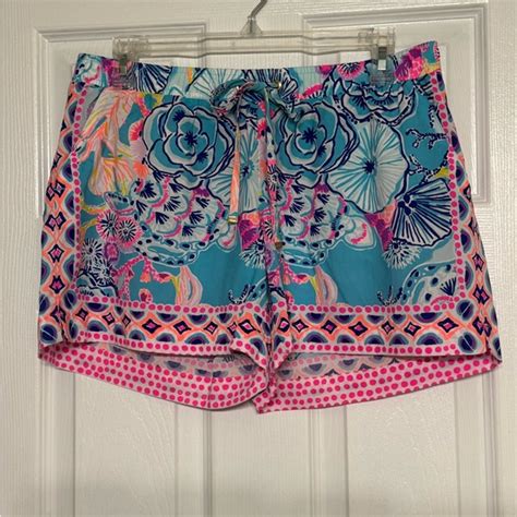 Lilly Pulitzer Shorts Nwot Lilly Pulitzer Blue And Pink Patterned