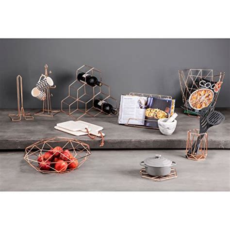Premier Housewares Vertex Kitchen Roll Holder Copper Plated 15 X