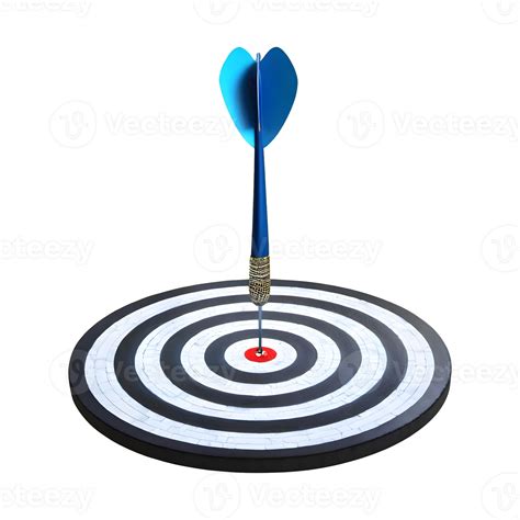AI Generated D Dart Hitting On Target At The Center Business Isolated On Transparent Background