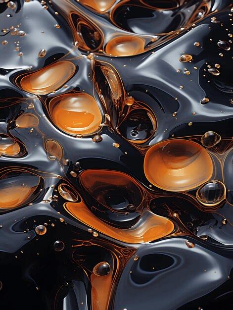 Premium Ai Image Mass Of Fluid Melting Metal