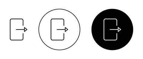 Log Out Icon Set Exit Symbol Logout Button Sign In Black Filled And