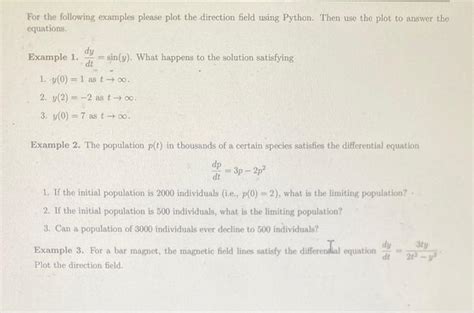 Solved For The Following Examples Please Plot The Direction Chegg