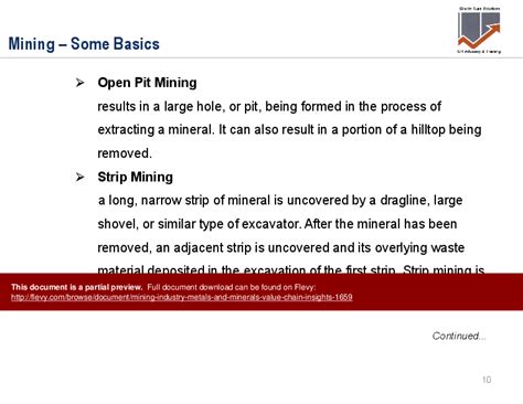 Mining Industry Metals Minerals Value Chain Insights PPT Slide Deck