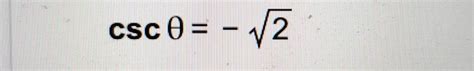 Solved cscθ Chegg