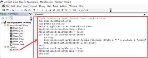 Split Each Excel Sheet Into Separate Files Step By Step