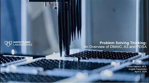 Problem Solving Thinking An Overview Of Dmaic A3 And Pdsa Youtube