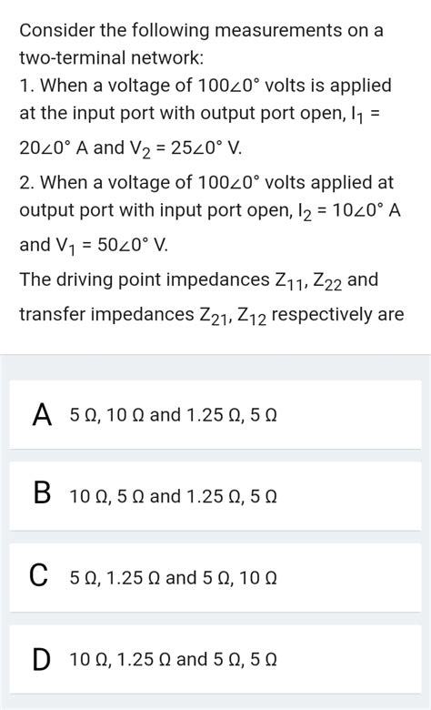 Z Parameter GATE Practice Question Network Theory Two Port Network Problem