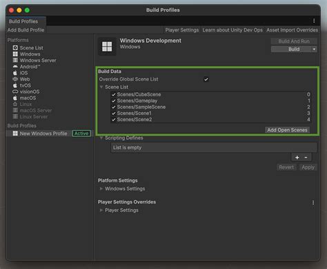 What You Need To Know About Build Profiles In Unity Technical Articles Unity Discussions