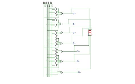 CircuitVerse Ex3 Seven Segment LED Display