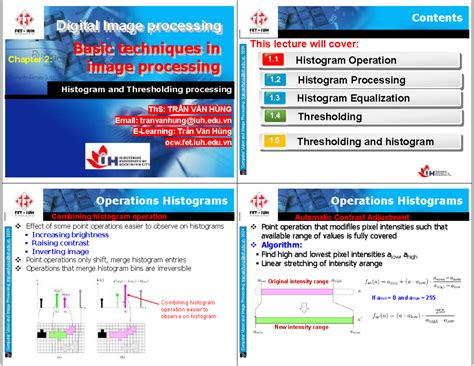 05 Chapter 2 Dip Basic Techniques In Image Processing Histogram Processing Company Logo