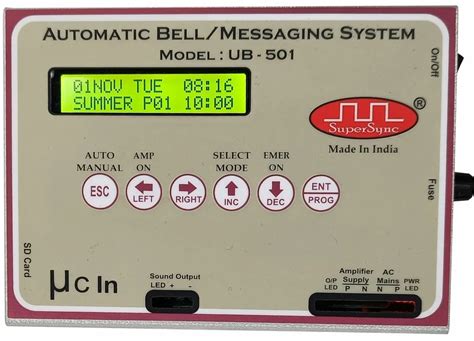 Automatic Bell Ringing Systems Mp3 School Bell Manufacturer From Jaipur