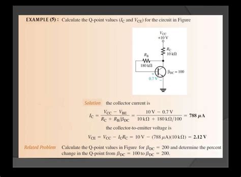 solved example 1 calculate le and vce for the circuit in