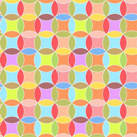 Circles Abstract Vector Seamless Pattern Stock Vector Illustration Of Geometrical Backdrop