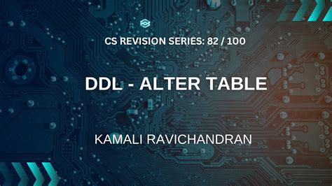 82 Alter Table Ddl Commands Class 12 Computer Science Revision