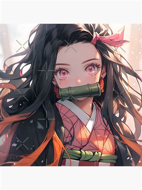 Nezuko Ds Cute Anime Girl Poster For Sale By Dgitaldreamgirl Redbubble