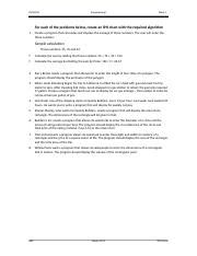 Sample Using IPO Charts Questions COMP Programming I Week For Each Of The Problems