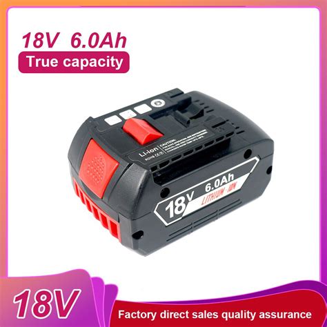 Подходит для литий-ионного аккумулятора BOSCH 18 В, 6,0 Ач GBA 18 В ...