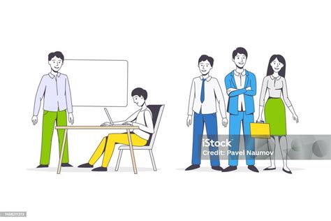 벡터 세트를 함께 일하는 남성과 여성 사무실 직원과의 성공적인 팀 군사적 침략에 대한 스톡 벡터 아트 및 기타 이미지 군사적 침략 기업 비즈니스 남자 Istock