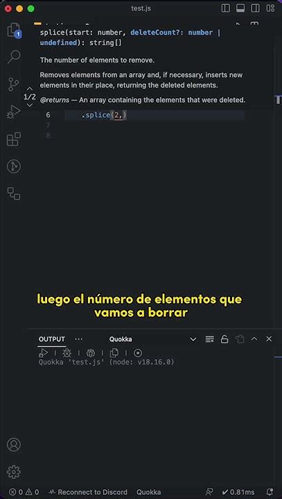 Método Splice En Javascript Youtube