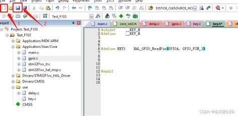 Stm32cubemx系列小白学习教程(二)——按键控制点灯stm32按键点灯 Csdn博客 Stm32cubemx系列小白学习教程(二)——按键控制点灯stm32按键点灯 Csdn博客
