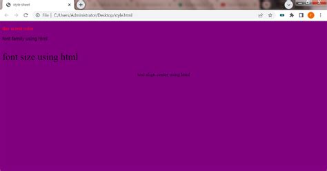 Change The Style Elements In HTML