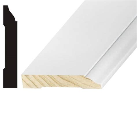 Kelleher Lwm623 916 In X 4 14 In Primed Pine Base Moulding P222pr