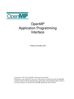 OpenMP Application Programming Interface Openmp Application Programming Interface Pdf PDF PRO