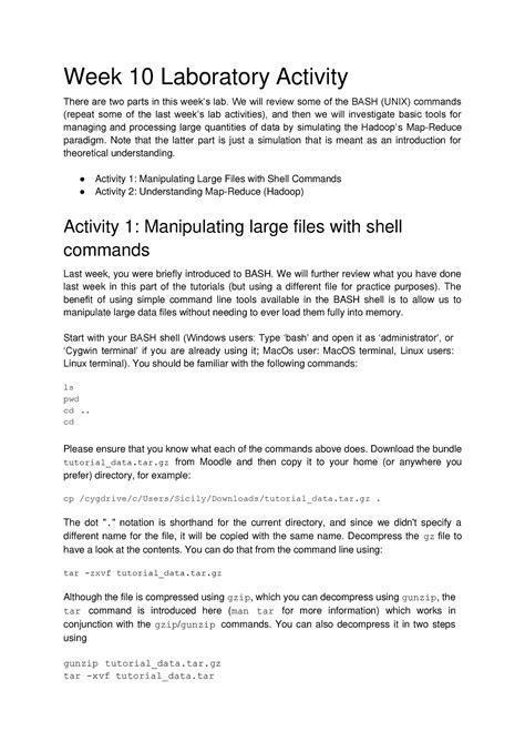 Week 10 Laboratory Activity Week 10 Laboratory Activity There Are Two Parts In This Week9s Lab