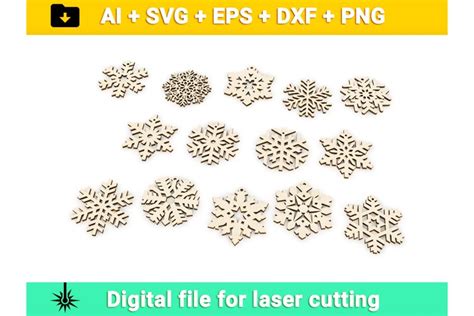 Snowflake Set Vector For Cnc Svg Vector File