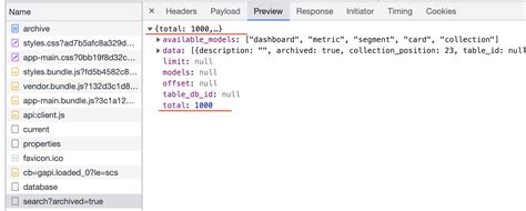 limits for an archive page bug reports metabase discussion