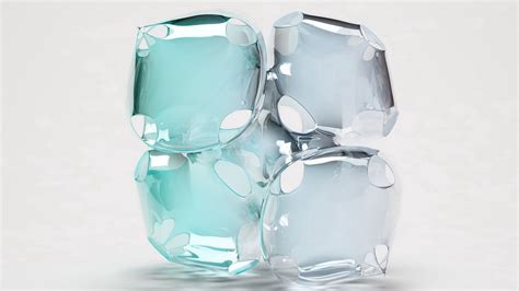 Wallpaper Ice Cube Form Bright Background Hd Picture Image