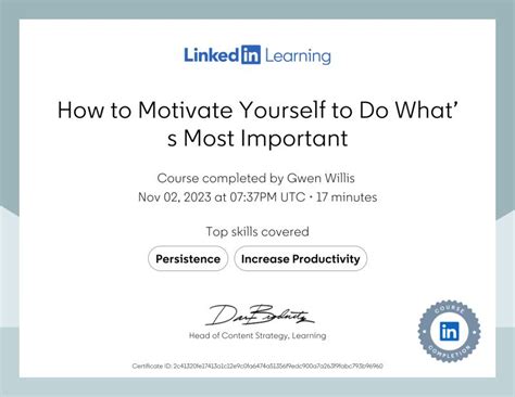 Gwen Willis On Linkedin Certificate Of Completion