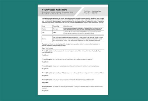 Setting Boundaries With Your Partner Who Is Too Possessive Role Playing Script PDF TherapyByPro