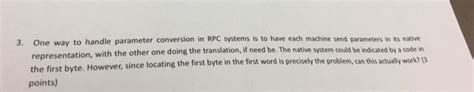 Solved One Way To Handle Parameter Conversion In Rpc Systems