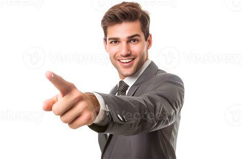 Ai Generated Businessman Pointing Finger 40534081 Png