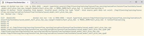 c4 w1 bind mount error ungraded lab first look at tensorflow serving