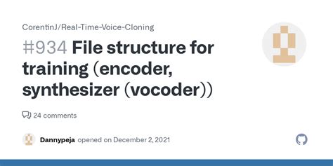 File Structure For Training Encoder Synthesizer Vocoder · Issue