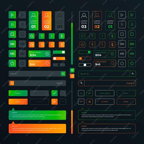 Premium Vector Gradient Uiux Elements